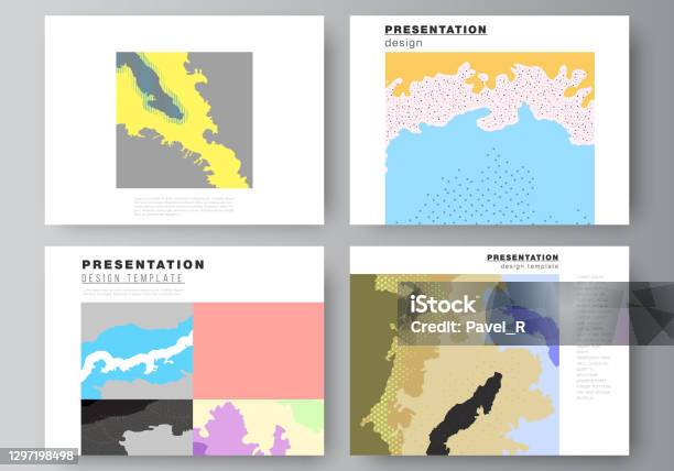 Tata Letak Vektor Template Desain Slide Presentasi Templat Multiguna