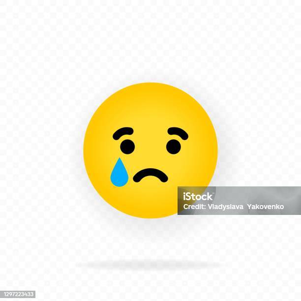 Icône Jaune Demoji Emoji Pleurant Visage Triste Avec Lémoticône Chat