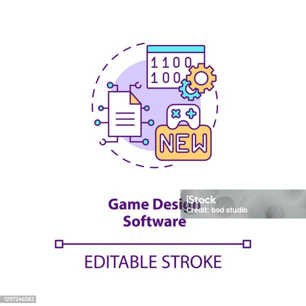 Ilustración de Icono Del Concepto De Software De Diseño De Juegos y más ... Ilustración de Icono Del Concepto De Software De Diseño De Juegos y más ...