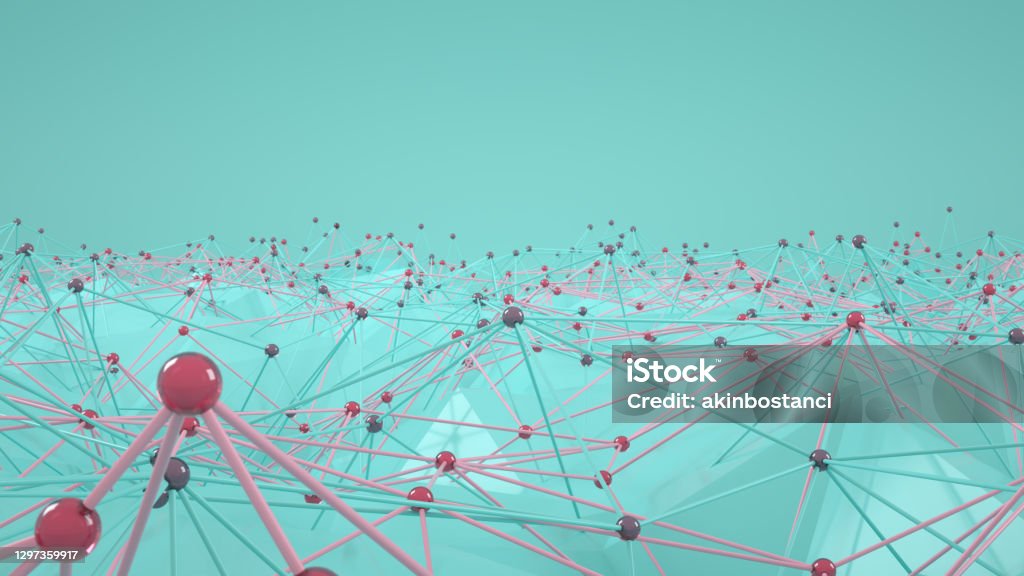 Global Digital Mesh Network Blockchain Big Data Futuristic Technology