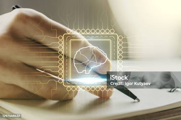 Konsep Kecerdasan Buatan Kreatif Dengan Sketsa Otak Manusia Dan Tulisan ... Konsep Kecerdasan Buatan Kreatif Dengan Sketsa Otak Manusia Dan Tulisan ...