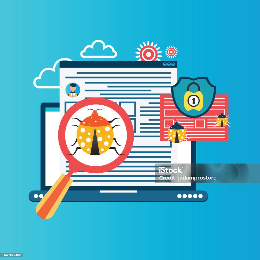 Bug And Virus In The Programming Code Concept Stock Illustration Download Image Now 2021