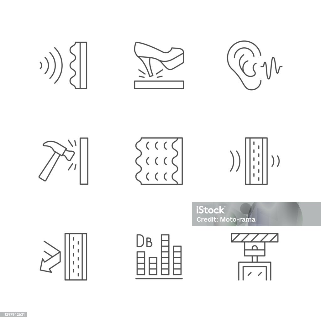 Set Line Icons Of Soundproofing Stock Illustration - Download Image Now ... Set Line Icons Of Soundproofing Stock Illustration - Download Image Now ...