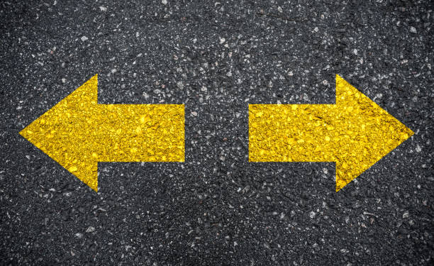 Free Stock Photo of Double arrow yellow traffic sign on a street ...