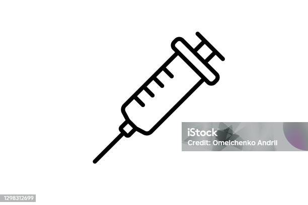 Стокова ілюстрація Піктограма Шприца Концепція Вакцинації — Завантажте