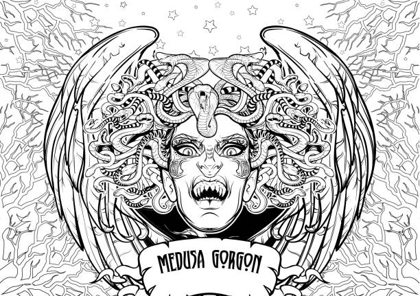 Medusa Gorgon Ilustrasi Grafik Vektor And Clip Art Bebas Royalti Istock