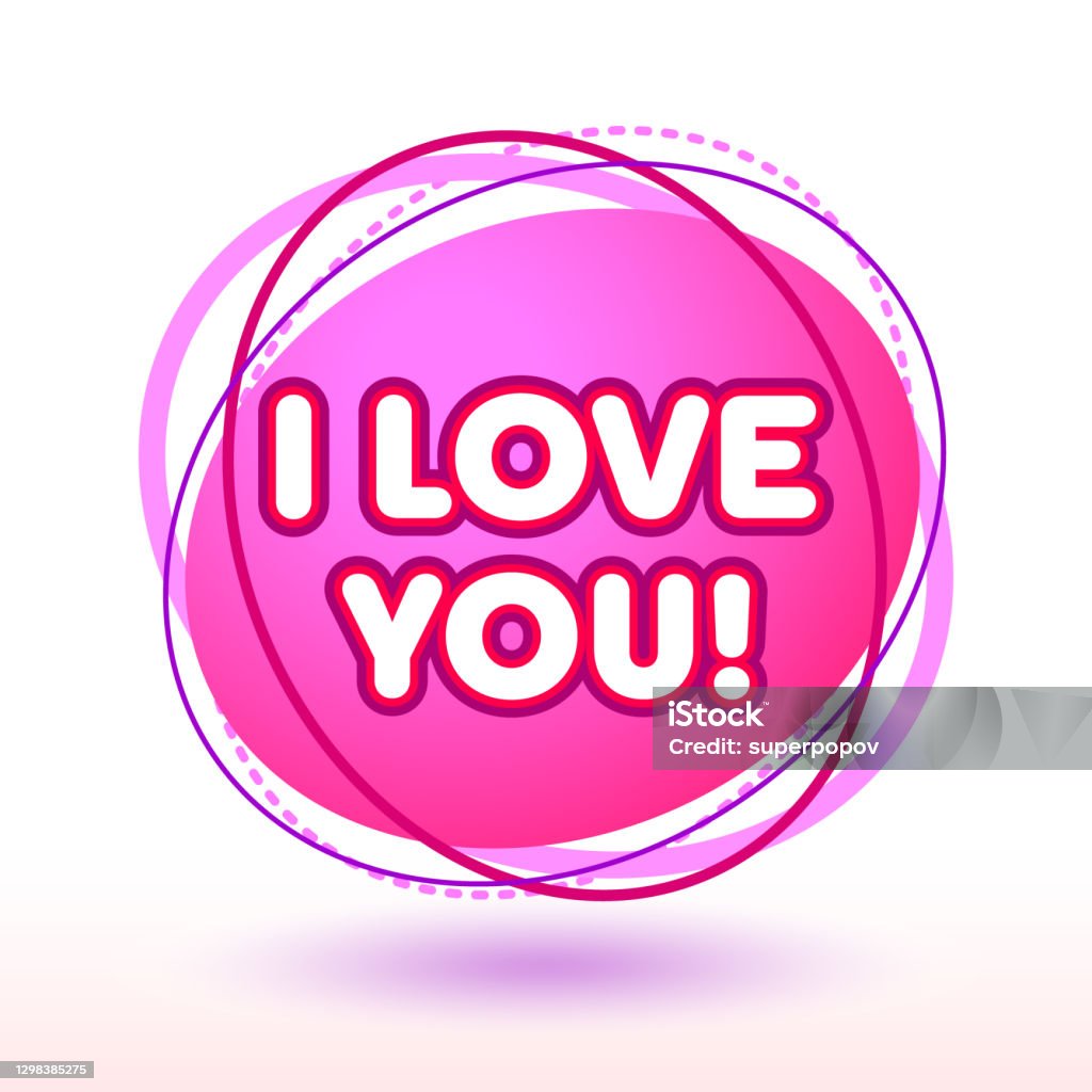 Vector Greeting Card I Love You Pink Event Invitation Stock Illustration Download Image Now