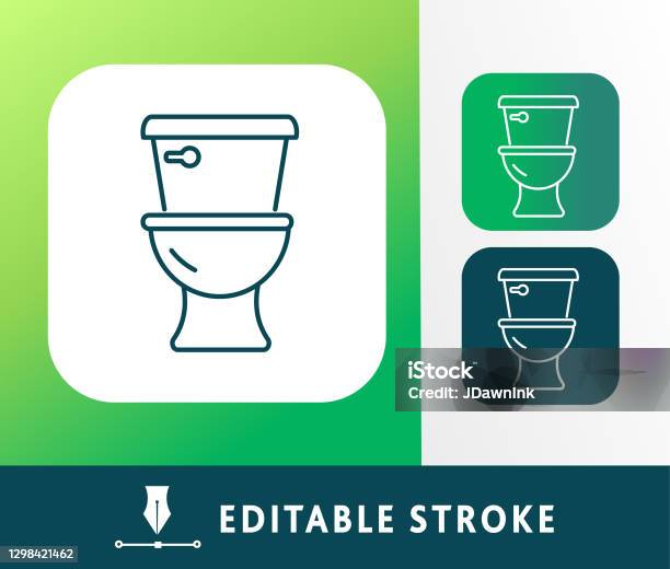 Ilustración de Home Efficiency Toilet Thin Line Icon Set Trazo Editable ... Ilustración de Home Efficiency Toilet Thin Line Icon Set Trazo Editable ...