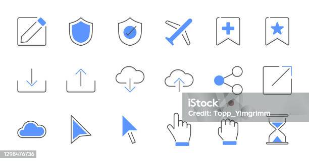 Colored Line Essential Ui Icon Set Stock Illustration - Download Image ... Colored Line Essential Ui Icon Set Stock Illustration - Download Image ...