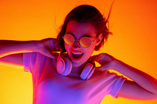 Free Stock Photo of Person with neon light background | Download Free ...
