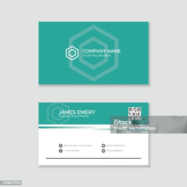 Professional Business Card Design Template Stock Illustration