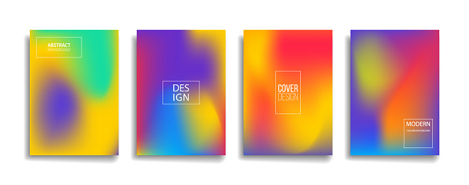 Bright Gradient Color Abstract Line Pattern Background Cover Design