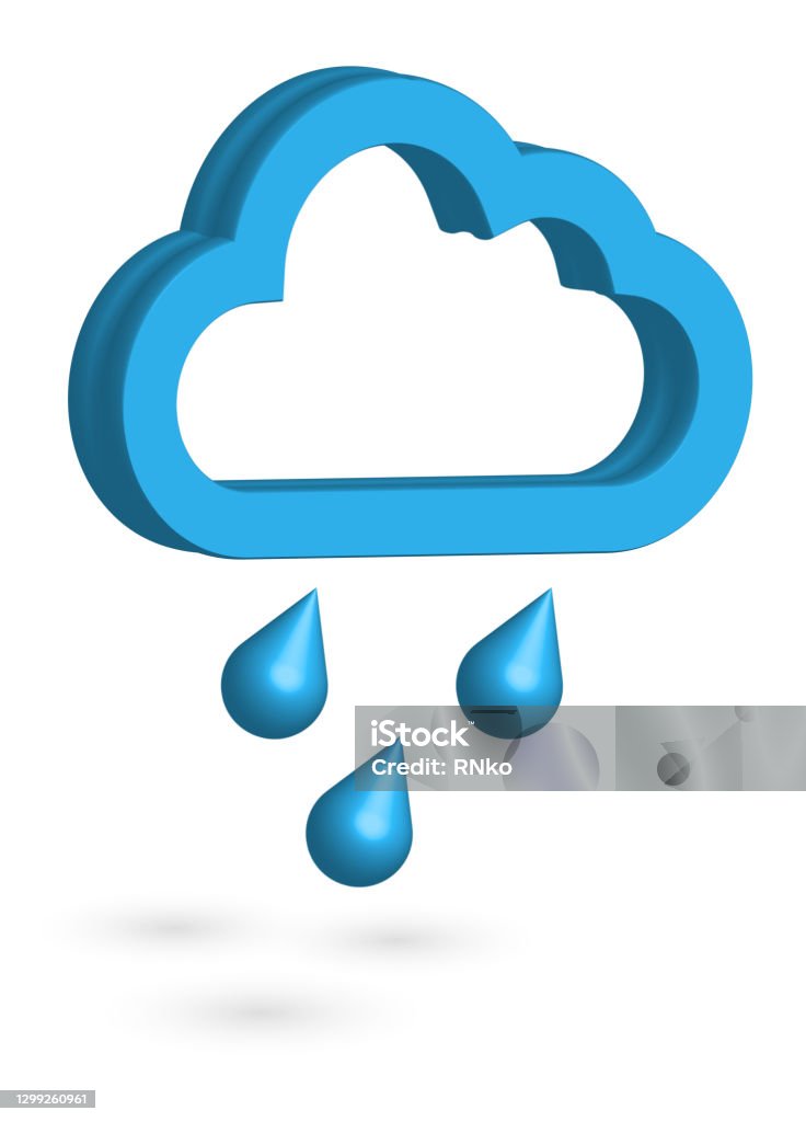 3dsymbol Wolke Mit Regentropfen Regenherbst Und Frühlingswetter ... 3dsymbol Wolke Mit Regentropfen Regenherbst Und Frühlingswetter ...