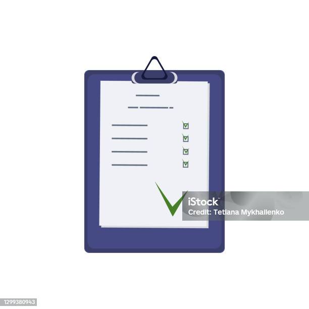 Checklist Met Succespictogram Papieren Documenten Klembord Voor Het