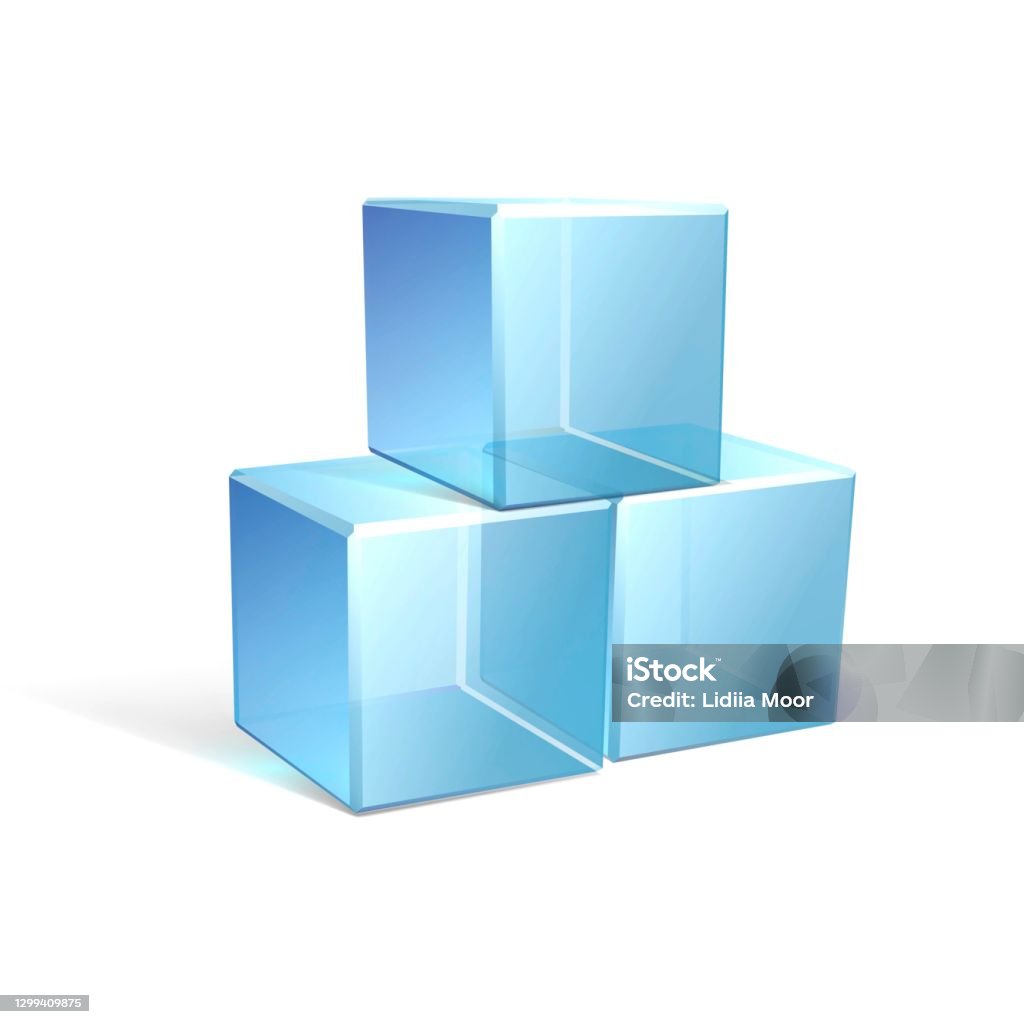Glass Cubes Stock Illustration Download Image Now Toy Block Block Shape Ice Istock
