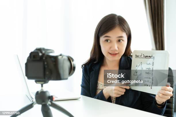 Online School Or Online Teacher Teaching A Matematics Stock Photo ... Online School Or Online Teacher Teaching A Matematics Stock Photo ...