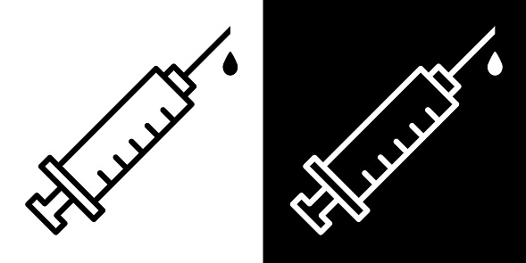 Icône Médicale De Vecteur Dinjection De Seringue Vecteurs Libres De