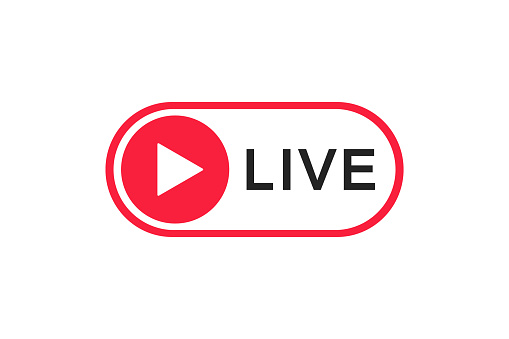 Icône De Streaming En Direct Bouton De Diffusion En Direct Symbole De