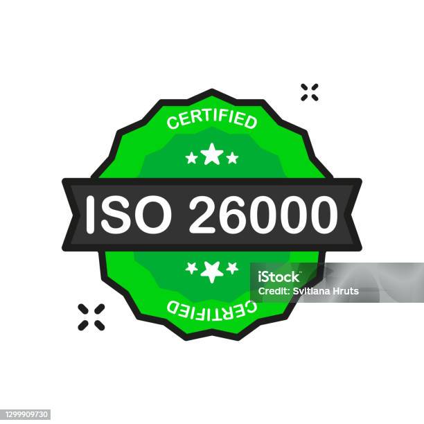 Ilustración de Iso 26000 Insignia Certificada Certificación Verde Icono ... Ilustración de Iso 26000 Insignia Certificada Certificación Verde Icono ...