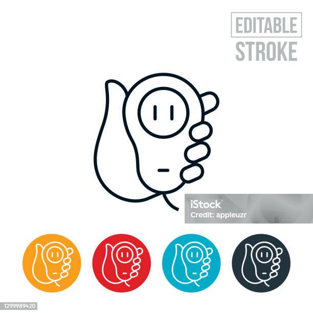 Ikon Garis Tipis Radio Cb Stroke Yang Dapat Diedit Ilustrasi Stok