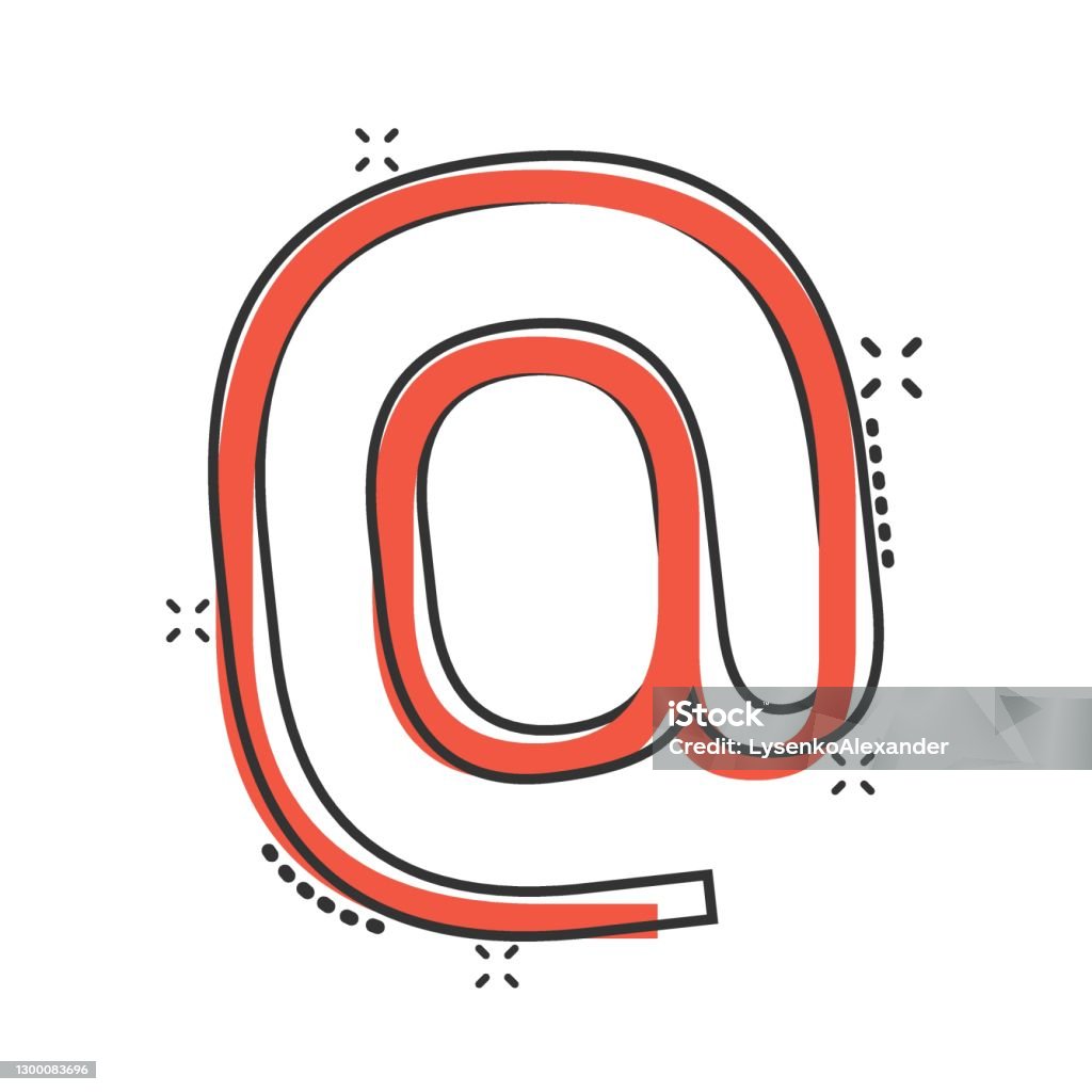 Icône De Message Demail Dans Le Modèle Comique Illustration De Vecteur