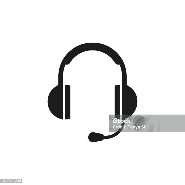 Icône Casque Pour Le Support Ou Le Signe De Service De Centre Dappel