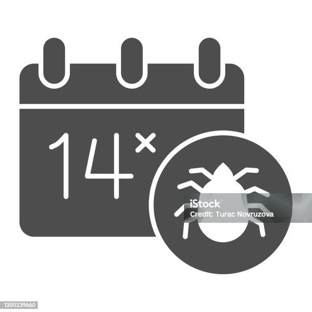 Calendrier Et Parasite Insecte Icône Solide Concept De Lutte