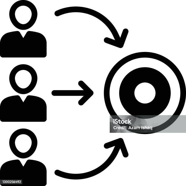 Managers Goal Target Concept Symbole Hrm Sur Fond Blanc Tas De