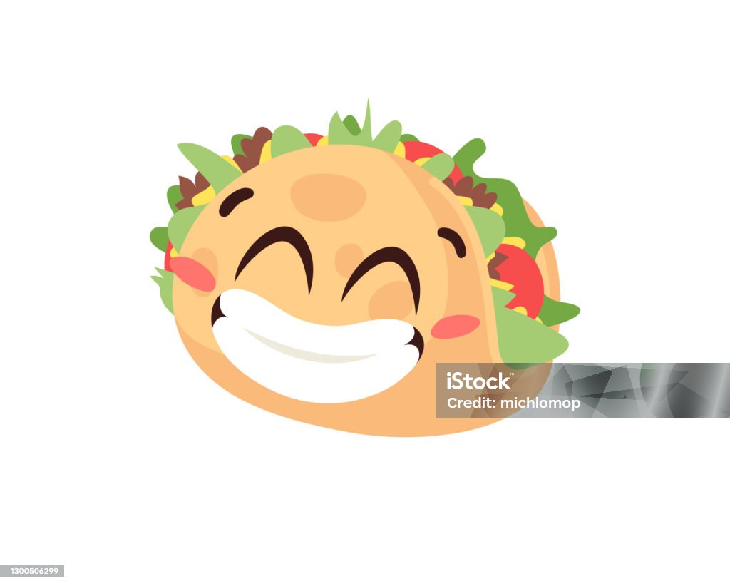 Hand Gezeichnet Cartoon Illustration Tacos Emoji