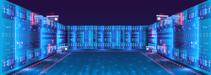 Ruang Server Dan Konsep Pemrosesan Big Data Teknologi Informasi Digital