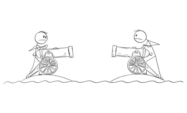 110 Stick Figure Violence Fighting Conflict Stock Illustrations