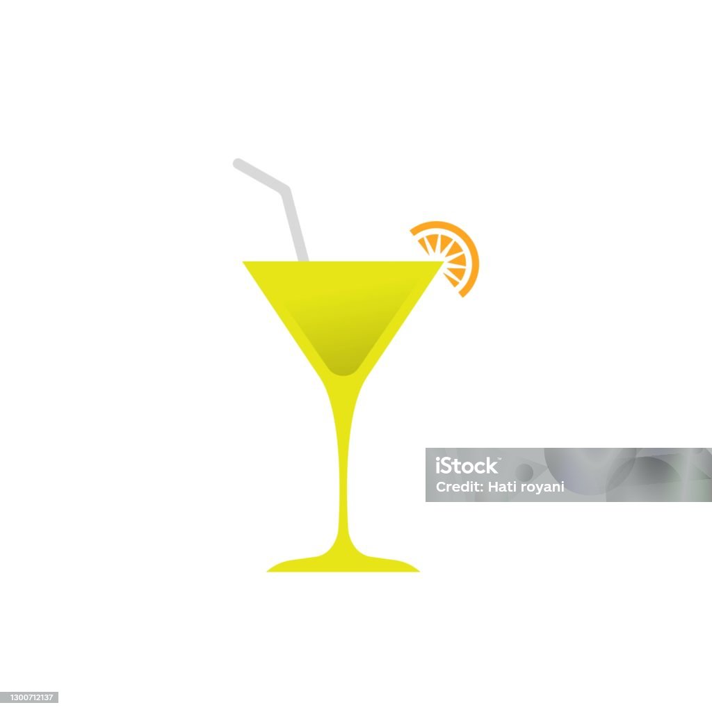 Graphisme En Verre De Cocktail Signe En Verre De Cocktail Vectoriel