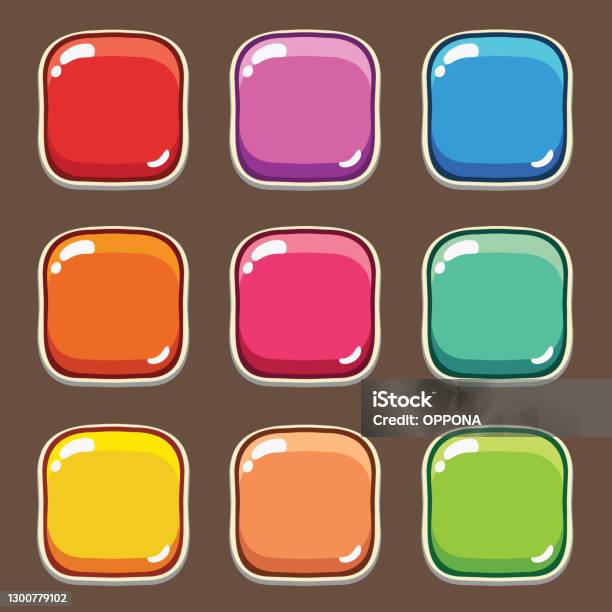 Permainan Set Tombol Kartun Elemen Gui Untuk Game Seluler Ilustrasi ... Permainan Set Tombol Kartun Elemen Gui Untuk Game Seluler Ilustrasi ...