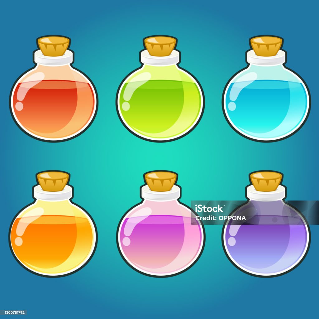Cartoon Button Set Game Gui Element For Mobile Game Stock Illustration