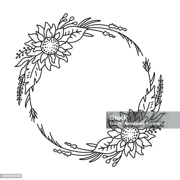 Bingkai Monogram Dengan Bunga Matahari Karangan Bunga Vektor Ilustrasi ... Bingkai Monogram Dengan Bunga Matahari Karangan Bunga Vektor Ilustrasi ...