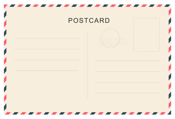 Blank Vintage Postcard Template