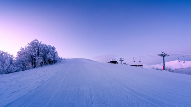 Empty Ski Slope In La Plagne Early In The Morning – Free Stock Photo