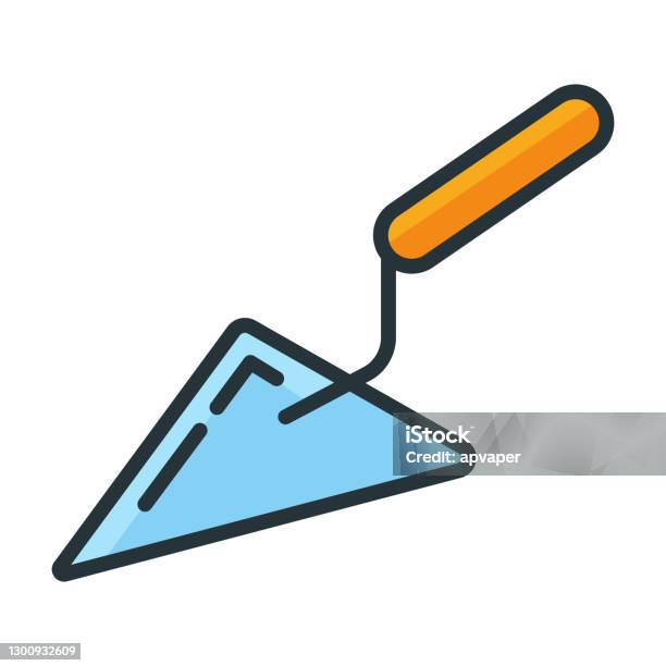 Icône Doutil De Construction De Spatule De Concept Illustration