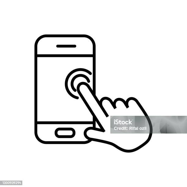 Illustration De Modèle Vectoriel De Conception Dicône Décran Tactile