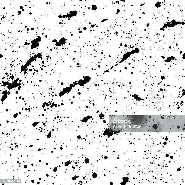 Éclaboussures Dencre Noire Textures Dessinées À La Main À Lencre
