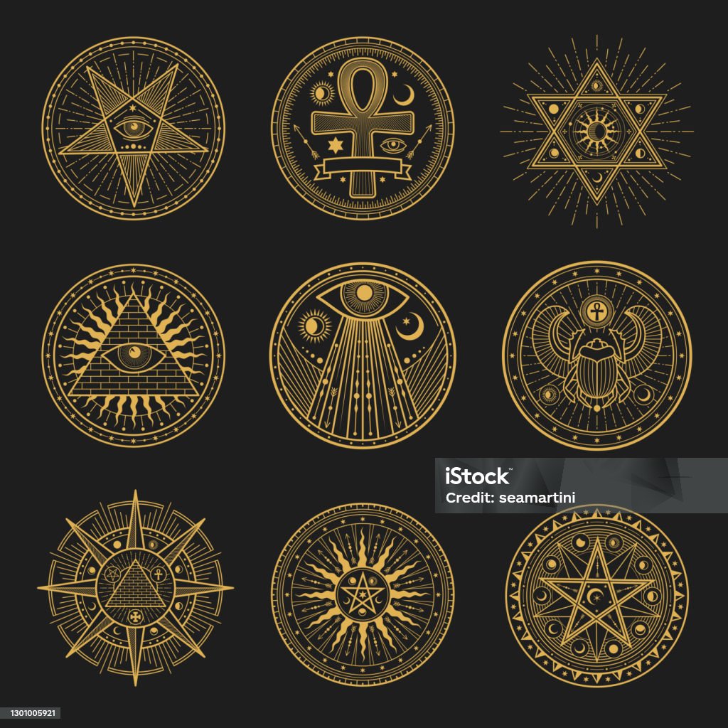 Ockulta Tecken Ockultism Alkemi Astrologi Symboler-vektorgrafik och ... Ockulta Tecken Ockultism Alkemi Astrologi Symboler-vektorgrafik och ...