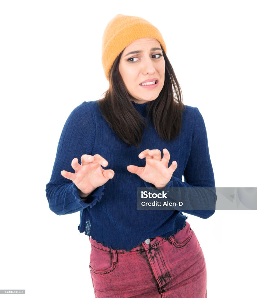 Dissatisfied Young Woman Has Disgusting Expression On Face Isolated On ... Dissatisfied Young Woman Has Disgusting Expression On Face Isolated On ...