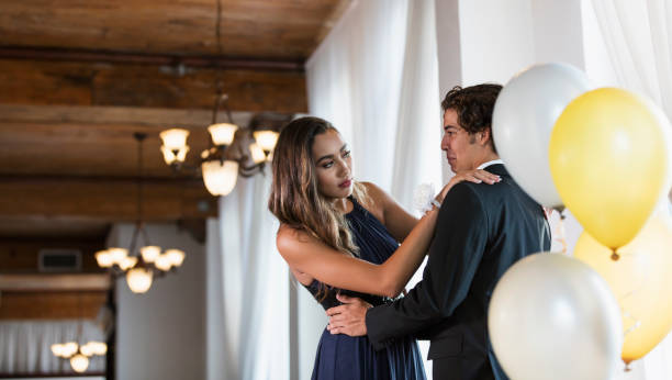 Couple Slow Dancing At Prom