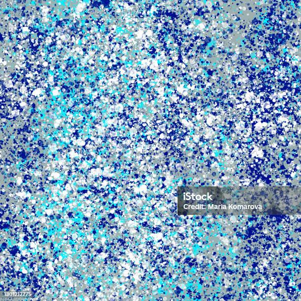 Fond Bleu Surface Grise Avec Des Gouttes Daquarelle Bleues Cyan Et