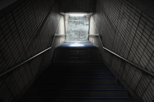 Free Stock Photo of Dark urban stairs and wall architecture | Download ...