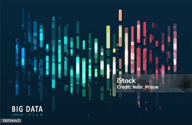 Stream Of Encoded Data Stock Illustration Download Image Now Infographic Backgrounds