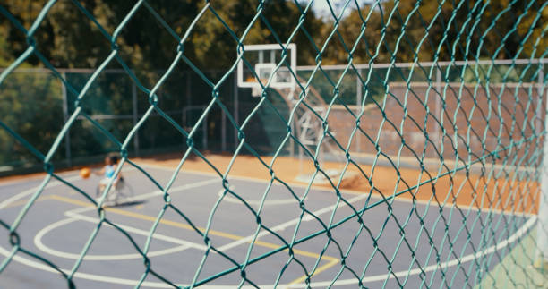 Free picture: Destroyed playground and basketball court by hurricane wind