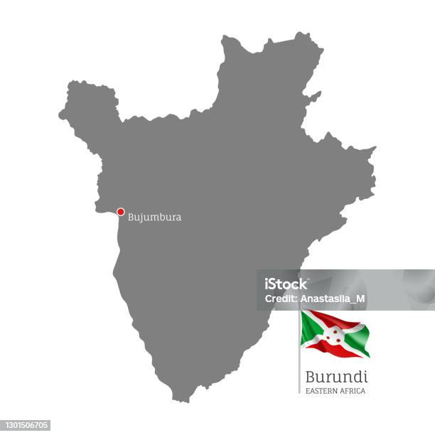 Silhouette Of Burundi Country Map Stock Illustration Download Image