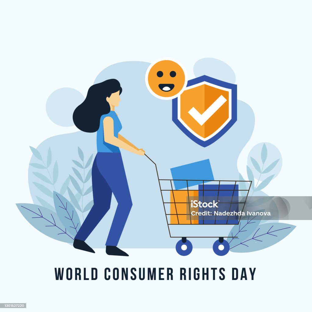 Vetores De Ilustração Do Dia Mundial Dos Direitos Do Consumidor Com