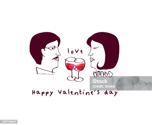 Selamat Hari Valentine Kartu Ucapan Romantis Ilustrasi Stok Unduh